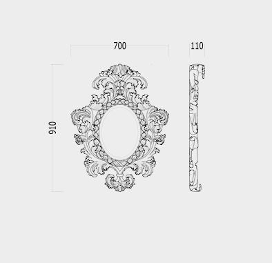 Devon&Devon, Gold Salomè Specchio 70x91 cm | Bertani