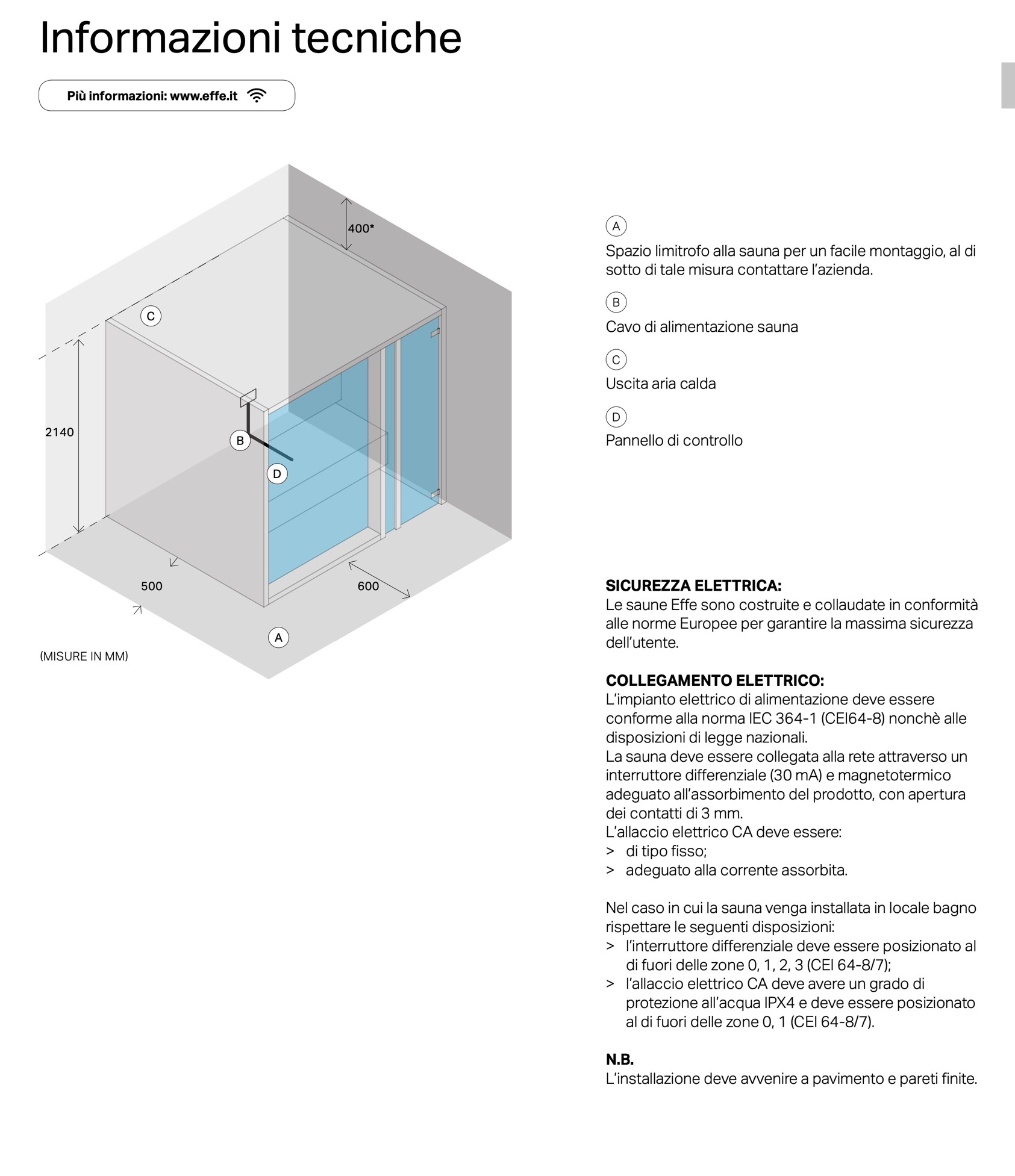 Effe, Yoku S Glass 60 Sauna | Bertani