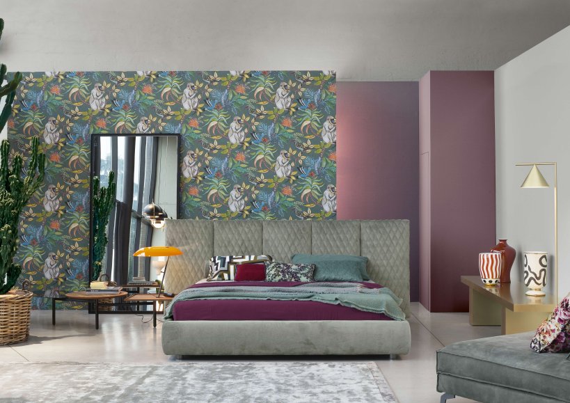 Flexteam, Wall Diamond+ Sommier Reef Bed for mattress 180x200 cm | Bertani